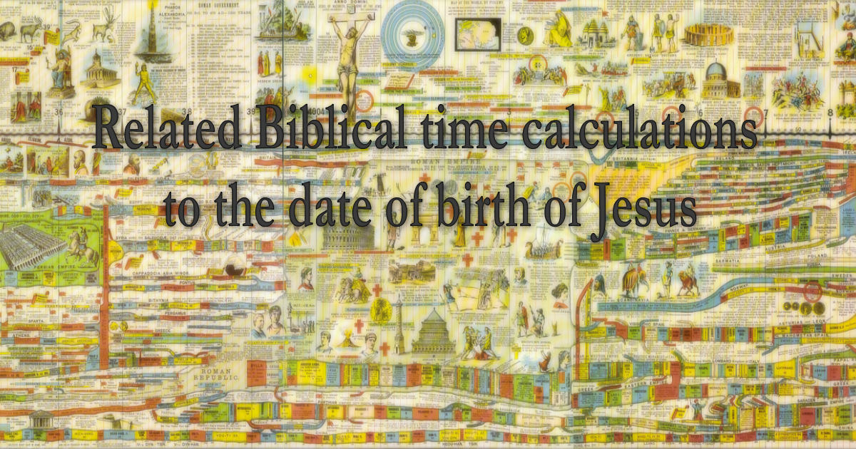 Biblical time calculations in relation to the birth date of Jesus